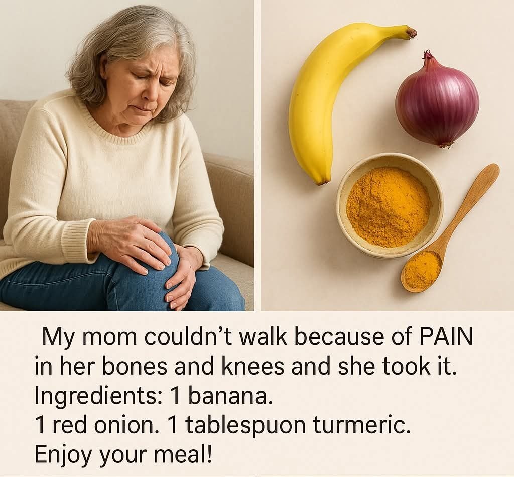Natural Remedy for Bone and Knee Pain: Banana, Red Onion, and Turmeric ...
